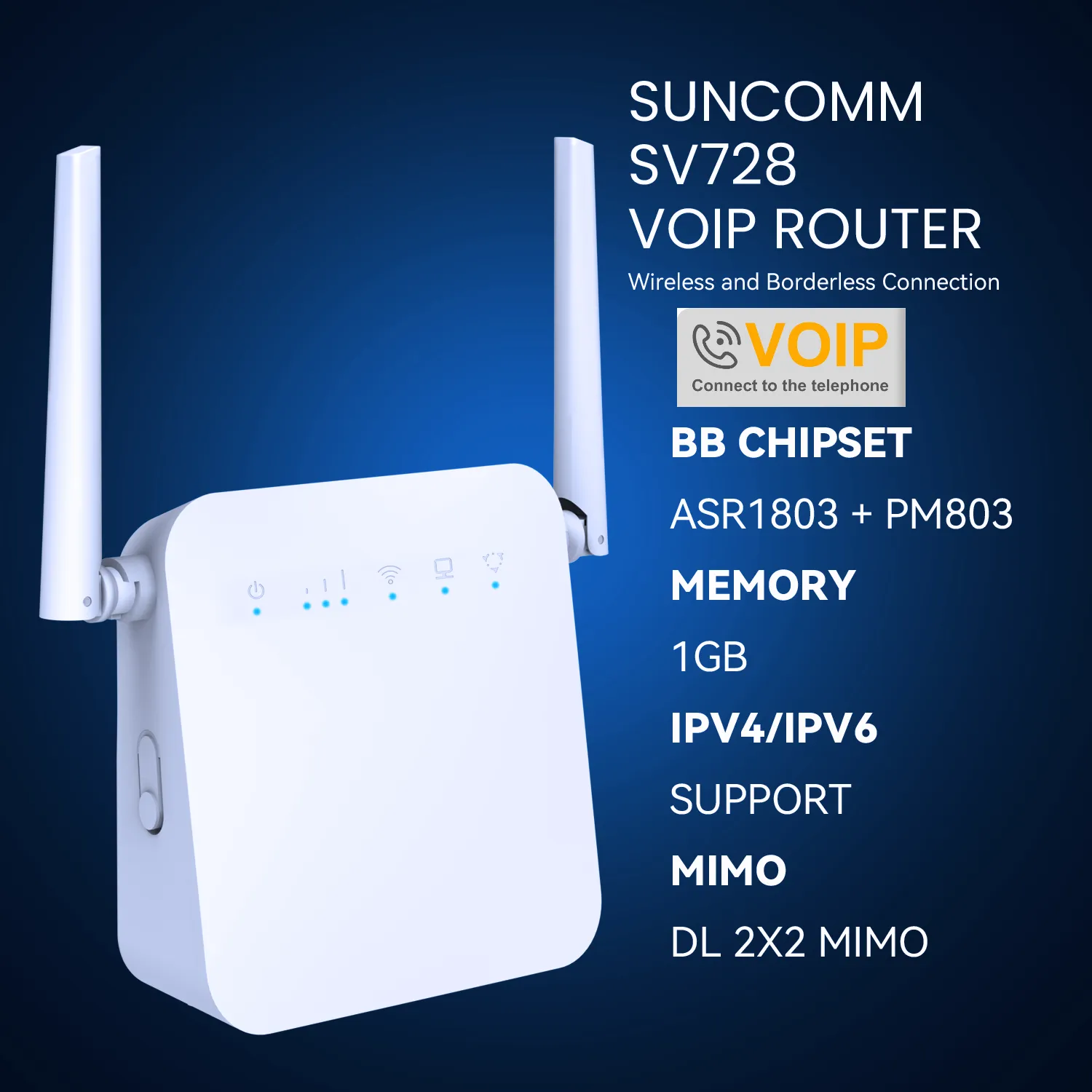 SUNCOMM SV728 4G VoIP Router - SHENZHEN SUNCOMM INDUSTRIAL CO., LTD.